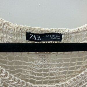 Zara | Swim | Zara Cream Crochet Cover Up Dress | Poshmark